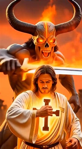 The Ancient Satan Made One LAST Mistake… Jesus Ended Him 🔥✝️ #shorts #holyvideo