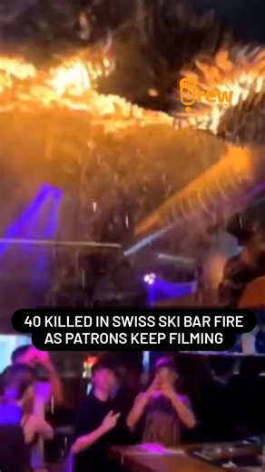 40 Killed in Swiss Ski Bar Fire as Patrons Keep Filming Chilling video footage shows the moment a bar at the Swiss ski resort of Crans-Montana caught fire in the early hours of New Year’s Day, as patrons continued filming while flames spread across the ceiling. Authorities confirmed around 40 people were killed and more than 100 injured, many seriously. The fire broke out at approximately 1:30 AM local time. Officials say there is no evidence of an attack or explosive device, though the exact ca