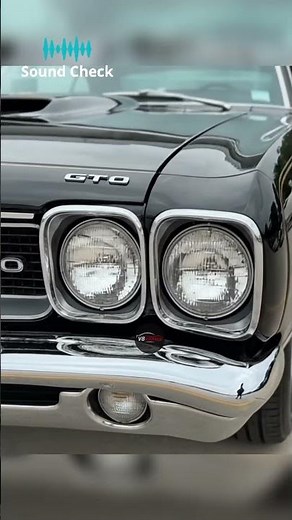 🏁Vintage V8 Rumble! Black Pontiac GTO Sound Check & Engine Roar