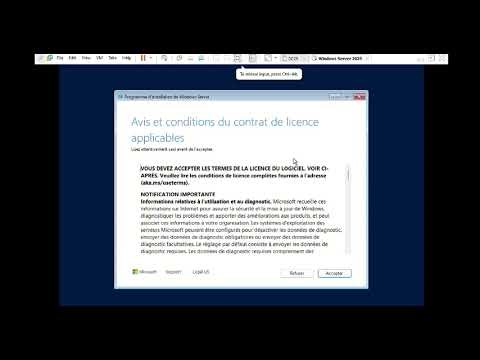 Téléchargement et Installation de windows server 2025 en français