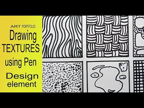 Texture, Visual element of design /textures for graphic design/How to draw textures with pen.