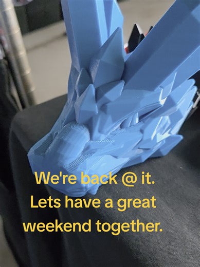 We're Back Yall. Come out and let's enjoy this springlike weekend together. #quality #3dprinting @N3D @rebelalicorndesigns @Valeria Momo & Mattia 3D @StevenWolfStudio @Cinderwing3D @FlexiFactory @Cailab Printing