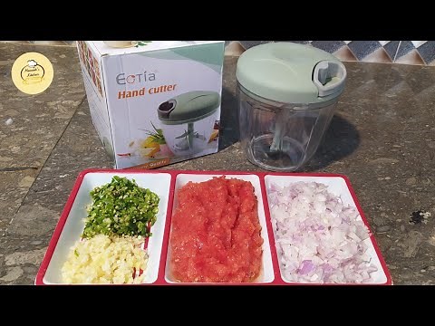 Hand Cutter Review | Manual chopper | Portable Hand pull chopper review by Meerabs kitchen