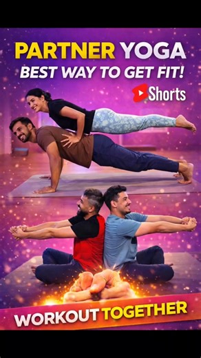 Partner Yoga Asanas | Flexibility & Power💪 #yogamonth #Strength #Trust #Balance