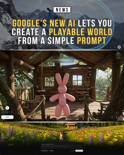 Google has officially launched Project Genie, a groundbreaking AI tool that allows users to create fully playable worlds using nothing more than a text prompt or a single image. Powered by Google DeepMind’s Genie 3 world‑model, the system generates interactive environments that players can explore in real time — walking, running, flying, swimming, or even driving through AI‑constructed spaces. According to Google and multiple tech outlets, Genie 3 simulates dynamic environments on the fly, produ
