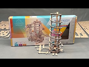 UGears: Spiral Hoist Marble Run Unboxing & Part 1