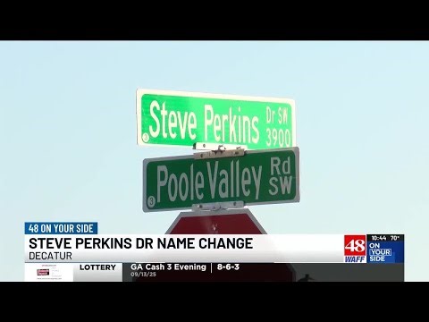 Decatur officially unveils new street name honoring Steve Perkins