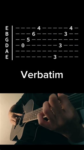 Verbatim | Easy fingerstyle GUITAR tutorial for beginners