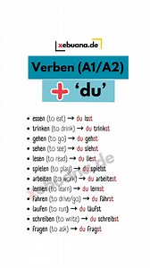 In German, the "du" form refers to the informal, singular way of addressing someone. It is used when speaking to friends, family members, or people you are familiar with, as well as children. The "du" form is used in casual, friendly settings. #deutschlernen #learngerman #learngermanonline #deutschkurs | Xebuana.de
