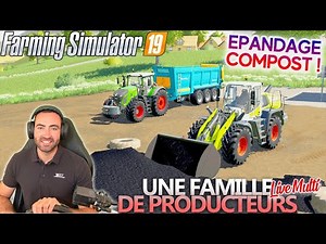 🔴 [LIVE MULTI] UNE FAMILLE DE PRODUCTEURS !!! Epandage de compost avec le Rolland !