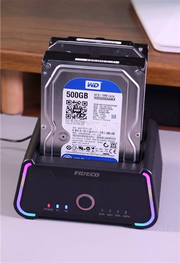 Offline Cloning RGB Lights! One Dock, Zero PC Needed!#tech #techtok #gadget #storage #hdd