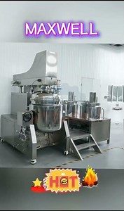 Vacuum Emulsifing Mixing Machine with Water & Oil Tank Stable emulsions for creams & more. #emulsion