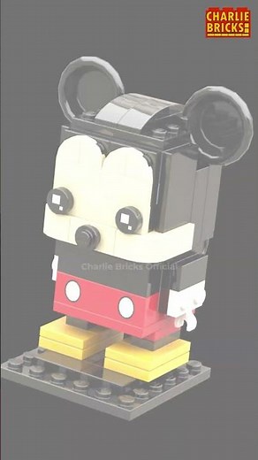 LEGO Mickey Mouse Speed Build 🐭🔥 BrickHeadz Set 41624 #lego #disney #mickeymouse #short