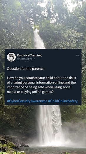 2.5K views · 12 reactions | How do you keep your child safe online? #cyber #cybersecurity #cybertips #cybersecuritytips #cybersecurityexperts #cybersecurityawareness #cybersecuritytraining #cybersecuritynews #jobsincyber #remotejobs #data #privacy #howtogetajob #it #itinfosec #blueteam #soc #phishing #hacking #onlinesafety | empiricaltraining | Facebook