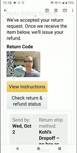 Amazon Packages Returned Through Kohl's