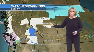 Temperatures on the way down in Calgary