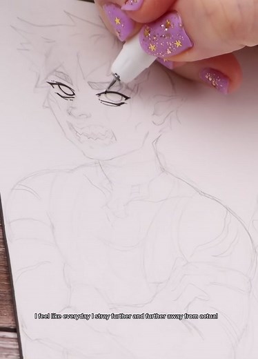 Transforming a Crocodile into a Merman Drawing