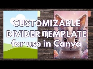 Custom Divider Template for Canva Tutorial How to Make Printable Dividers for Planners Journals etc