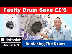 How to replace & change a Washing Machine Drum in a Hotpoint Indesit Ariston Whirlpool