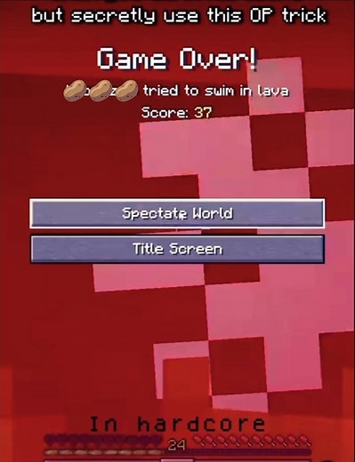 how respawn in hardcore #minecraft #viral