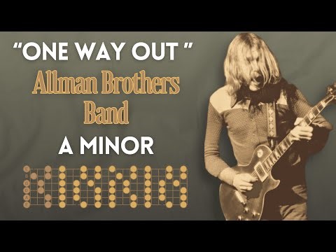 One Way Out - Allman Brothers Band Backing Track in Am