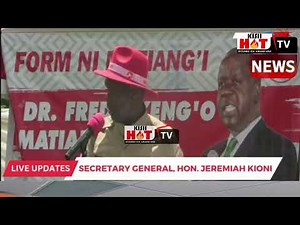 Uhuru Kenyatta's Jubilee party," already we have made a decision as Jubilee that its Fred Matiang'i