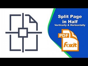 How to split a pdf page horizontally and vertically in Foxit PDF Editor