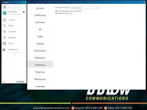 Softphone Settings | Mitel MiVoice Connect Client