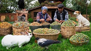 931K views · 20K reactions | Harvesting and Baking with Fresh Almonds A Village Tradition | Outdoor Cooking | Facebook