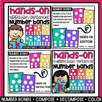 Addition & Subtraction Number Bond Mats | Class Set Bundle | Part-Part-Whole