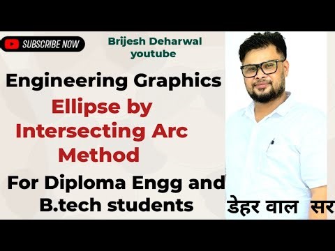 Ellipse by Intersecting arc method part 1