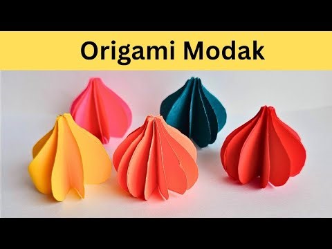 Paper Modak | Origami Modak | Paper Modak | How to make Paper Modak