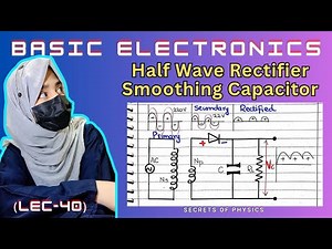 40. Half Wave Rectifier with Smoothing Capacitor | Filter Circuits | Basic Electronics | Rabia Baber