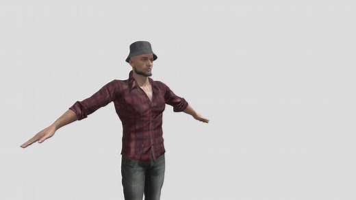 Hight Quality Realistic Man Character - Download Free 3D model by hammer.gamedev