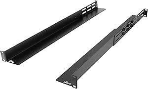 Tecmojo Universal 1U Rack Mount Rail,4-Post Fully Server Rack Shelf Rail with 20.9"-32" Adjustable Depth, Fit for Non-Rack Mountable Server/Networking/AV/IT Equipment
