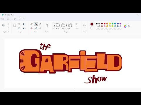 How to draw The Garfield Show logo using MS Paint | How to draw on your computer