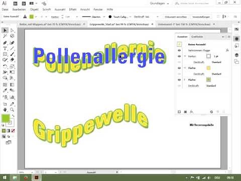 Screencast zur Arbeit mit Verkrümmungen in Illustrator
