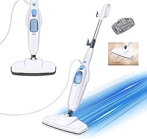 2 in 1 Mop Steamer, Multipurpose Steam Cleaner for Home, Steam Mops for Floor Cleaning 212℉ High Temperature-Handheld Steam Cleaner for Hardwood Laminate Tile Floor Steamer with 2 Reusable Pads