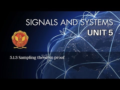 5.1.3 Sampling Theorem Proof | Unit 5 | EC402 | Signals & Systems | RGPV