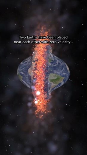 Earth vs. Earth 2 Million Particles (Shorts Version) 🌍🌎 #spacesim