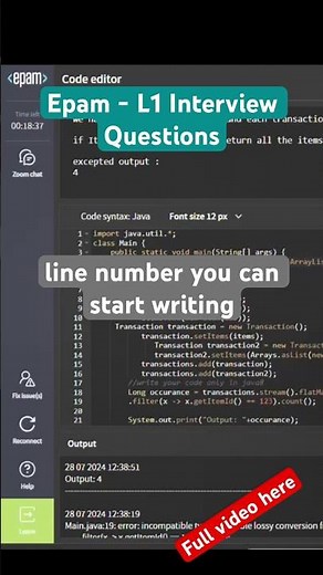 Java Interview Prep:Epam 1st Round Questions Explained! #shorts #javainterviewquestions #epam #java
