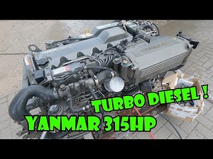 STARTUP AND TEST RUN OF YANMAR 6LPA - STZP TURBO DIESEL INBOARD BOAT MOTOR WITH 4200 ENGINE HOURS