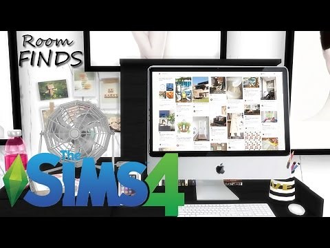 THE SIMS 4 l Room Finds WITH CC LIST! ( IMAC , IPHONE 6, MACBOOK, SHOE CLUTTER & MORE)