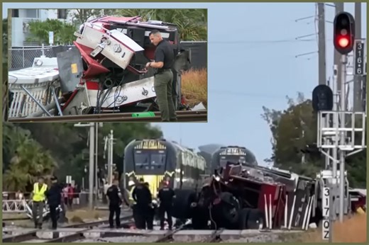 High-Speed Train Collides With Fire Truck in Florida: 'It Split the Car Right in Half'