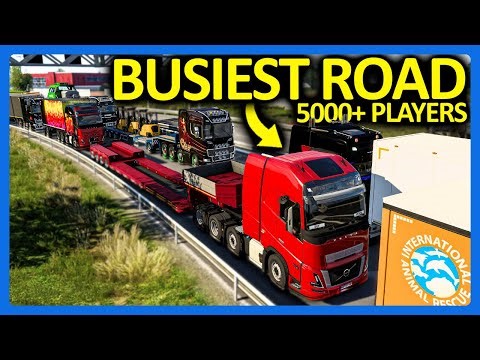 I Drove The Busiest Road with 5000 Players in Euro Truck Simulator!