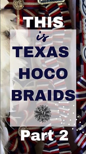 Homecoming Braids for Mums & Garters with pictures & names. #hoco #ribbon #braids