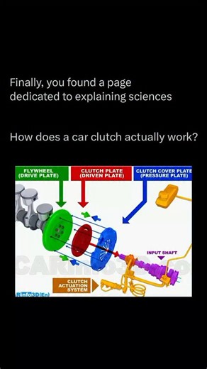 Explaining All Sciences | Follow @xplainingscience to learn everything about science, one post at a time 💣🧠 The car clutch is the mechanical mediator between engine... | Instagram