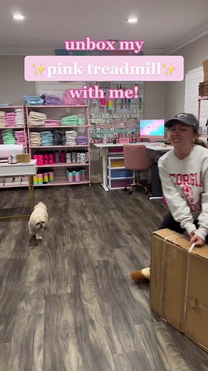 Unboxing and Trying Out the Pink Treadmill