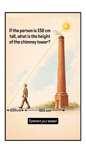 Can You Find the Height of the Chimney? | Tricky Math Puzzle #shorts #trending #viral