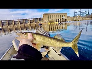 Fishing this MASSIVE Dam for Early Spring Walleye!